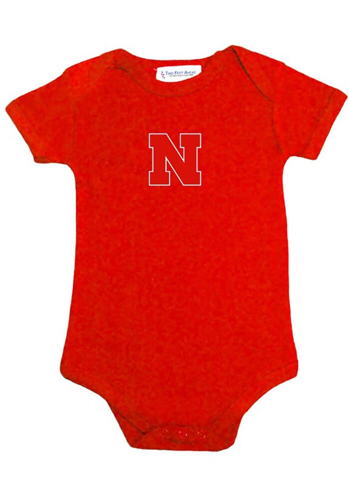 Baby Red Nebraska Cornhuskers Lap Shoulder One Piece - 1019676