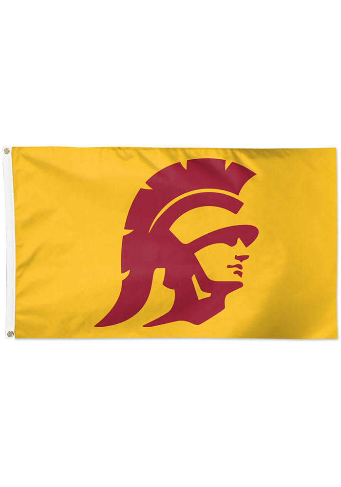 USC Trojans Alt Logo Deluxe Red Silk Screen Grommet Flag - 1019835