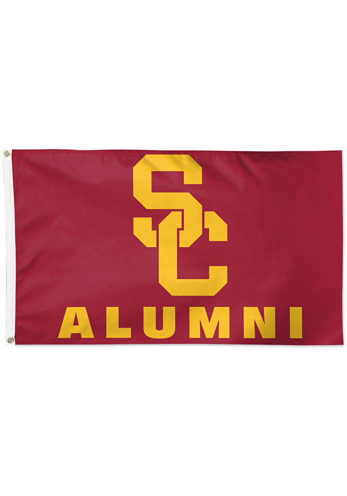 USC Trojans Red Alumni Deluxe Silk Screen Grommet Flag - 1019837