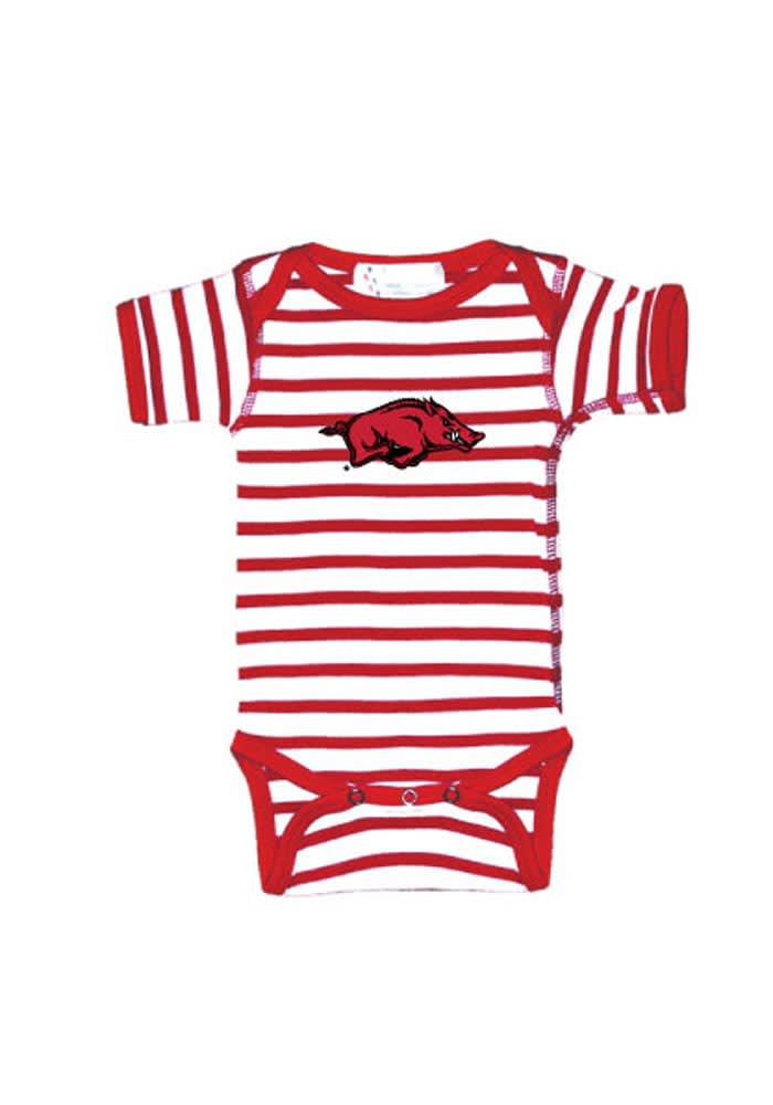 Arkansas Arkansas Razorbacks CRIMSON Baby Skylar Stripe One Piece ...