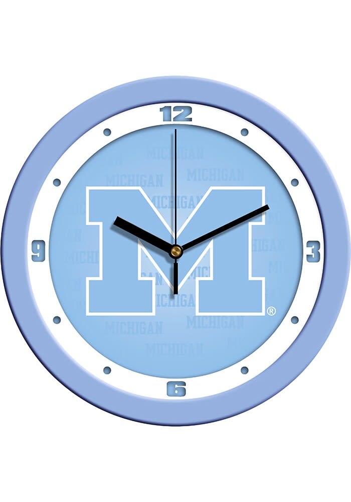 Michigan Wolverines 11.5 Baby Blue Wall Clock - Blue