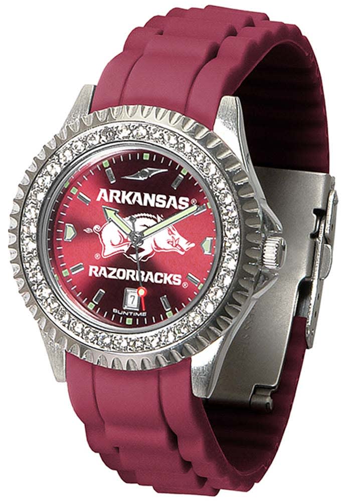 Arkansas Razorbacks SILVER Sparkle Womens Watch - 10200389