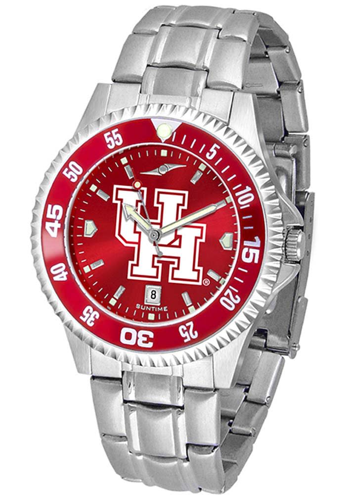 Houston Cougars Competitor Steel AC Watch - SILVER