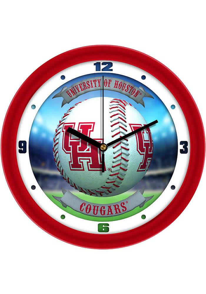 Houston Cougars 11.5 Home Run Wall Clock - Red