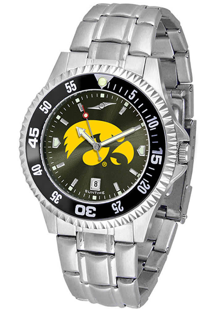 Iowa Hawkeyes SILVER Competitor Steel AC Watch - 10201714