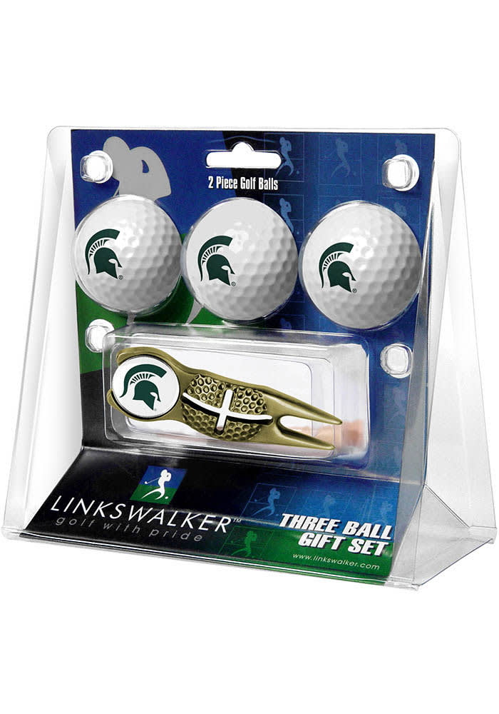 Michigan State Spartans Ball and Gold Crosshairs Divot Tool Golf Gift ...
