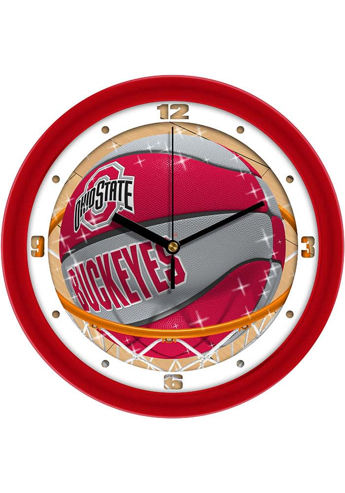 Ohio State Buckeyes 11.5 Slam Dunk Wall Clock - Red