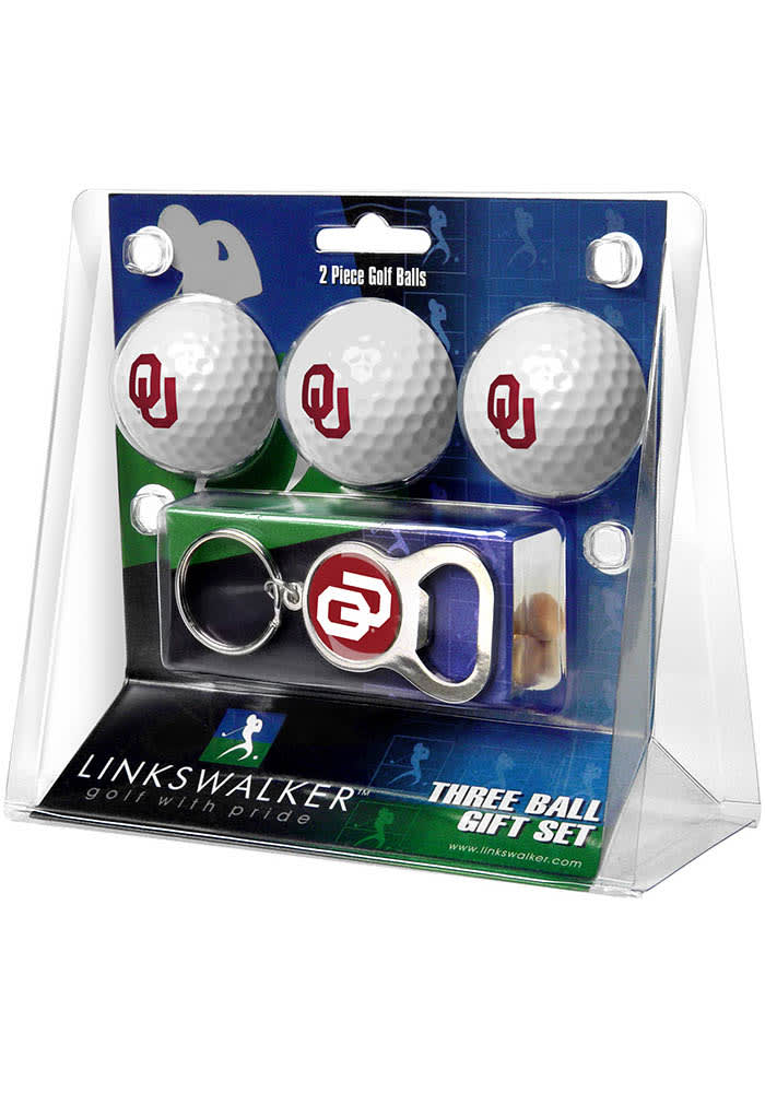 Oklahoma Sooners Ball and Keychain Golf Gift Set - White