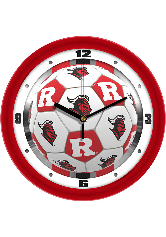 Rutgers Scarlet Knights Red 11.5 Soccer Ball Wall Clock