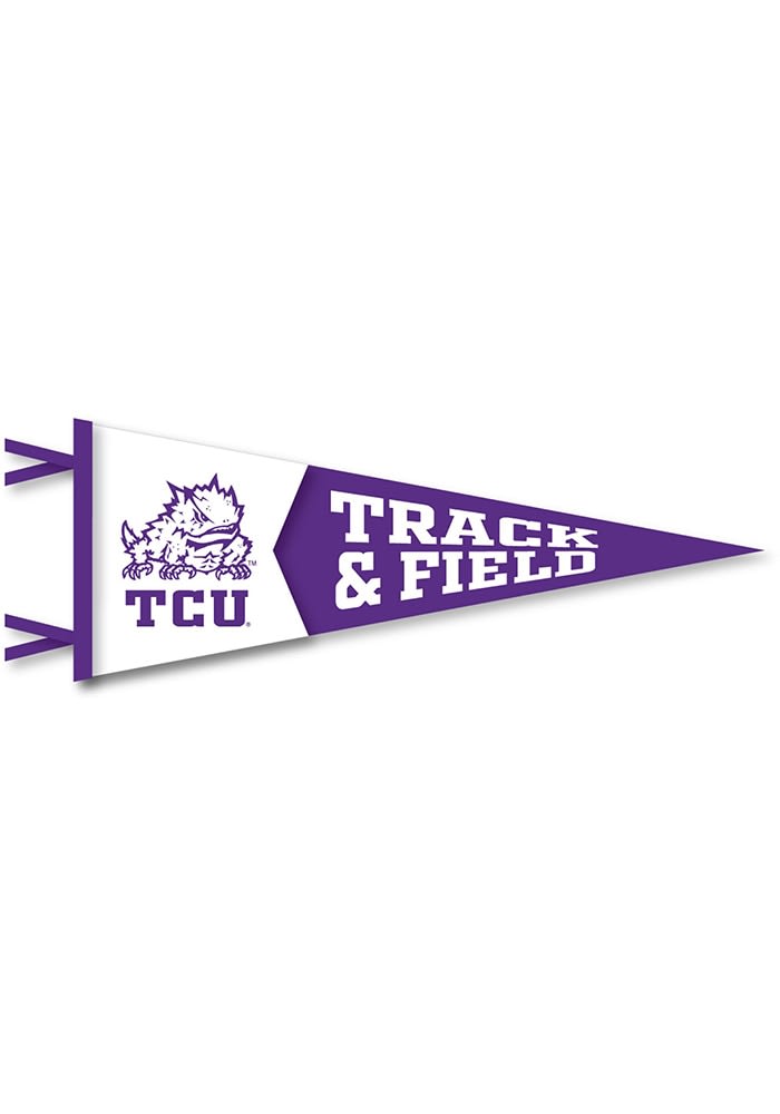 TCU Horned Frogs Track and Field Pennant - PURPLE