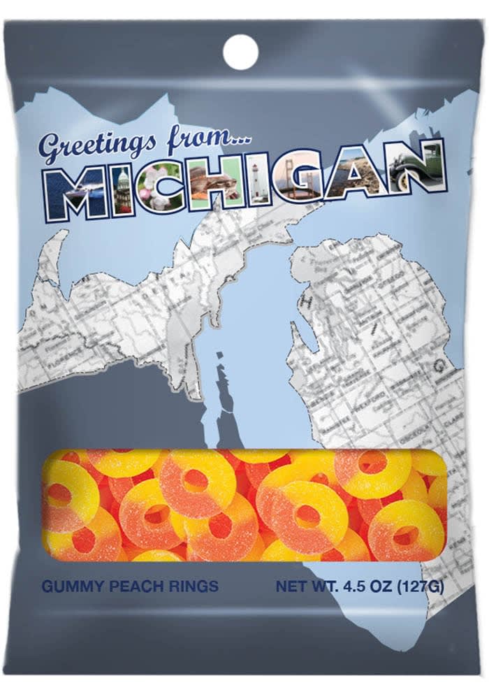 Michigan BLUE Peach Ring Gummies Candy - 1020326