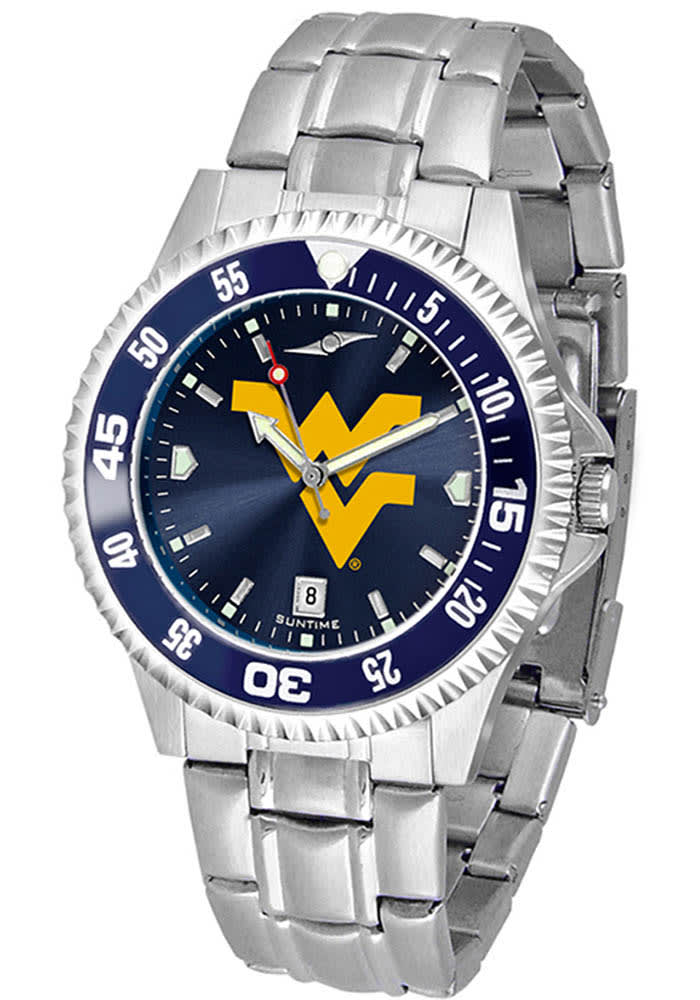 West Virginia Mountaineers Competitor Steel AC Watch - SILVER