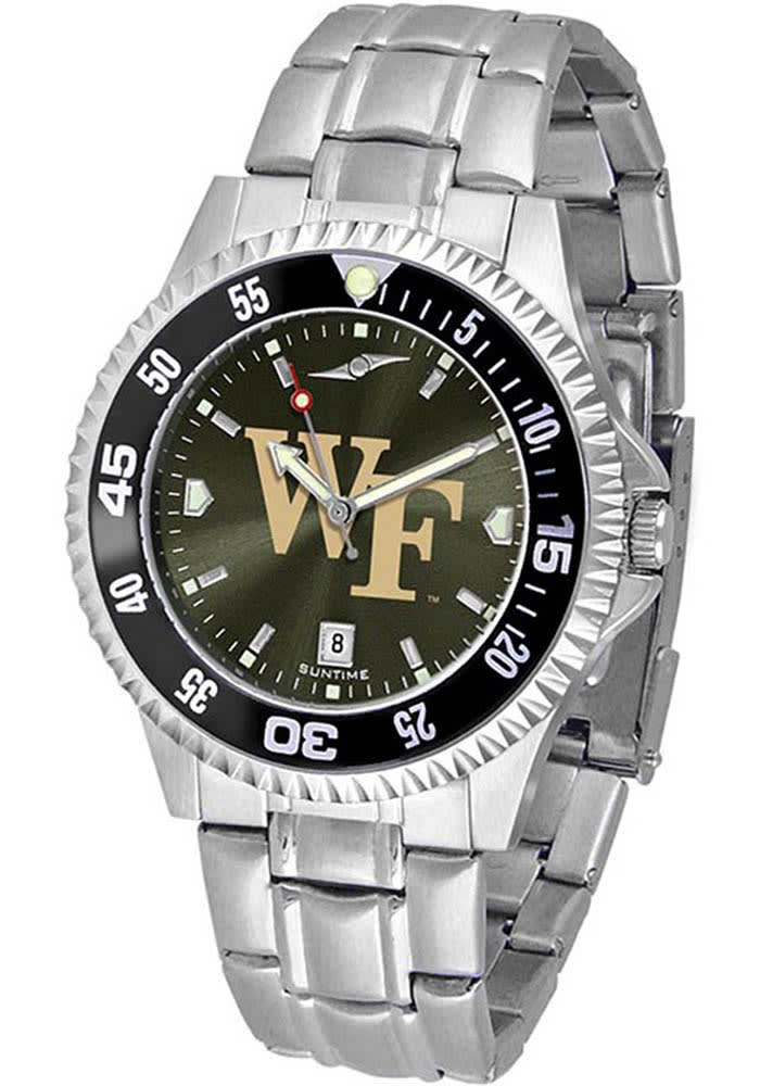 Wake Forest Demon Deacons Competitor Steel AC Watch - SILVER