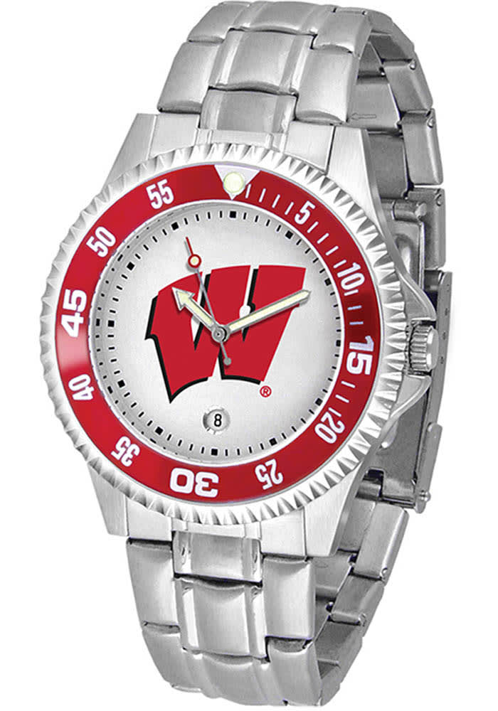 Wisconsin Badgers Competitor Steel Watch - SILVER