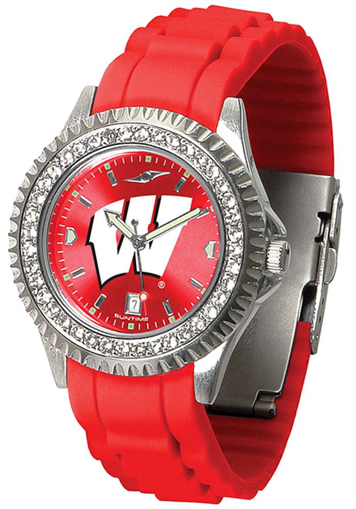 Wisconsin Badgers Sparkle Womens Watch - SILVER
