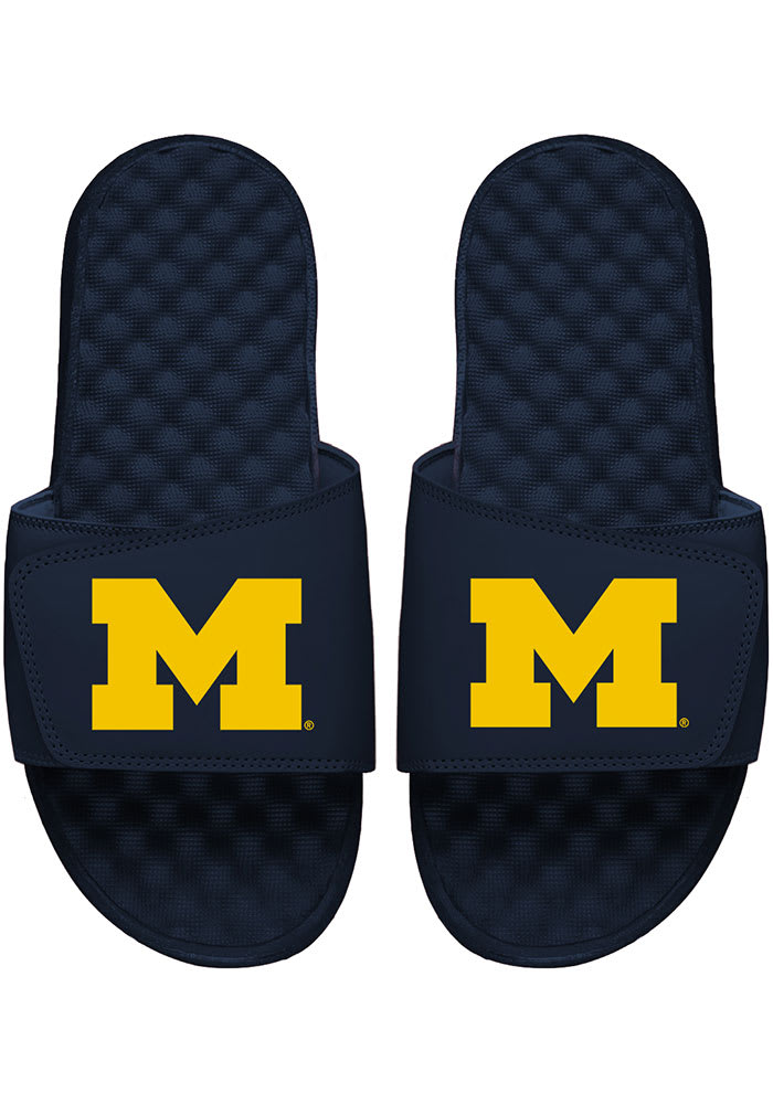 Michigan Wolverines BLUE Primary Logo Mens Slides - 10210033