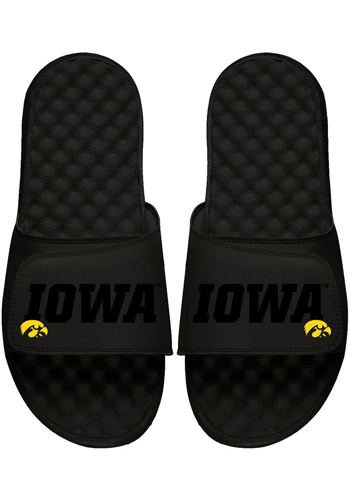 Iowa Hawkeyes BLACK iSlide Tonal Pop Mens Slides - 10210077