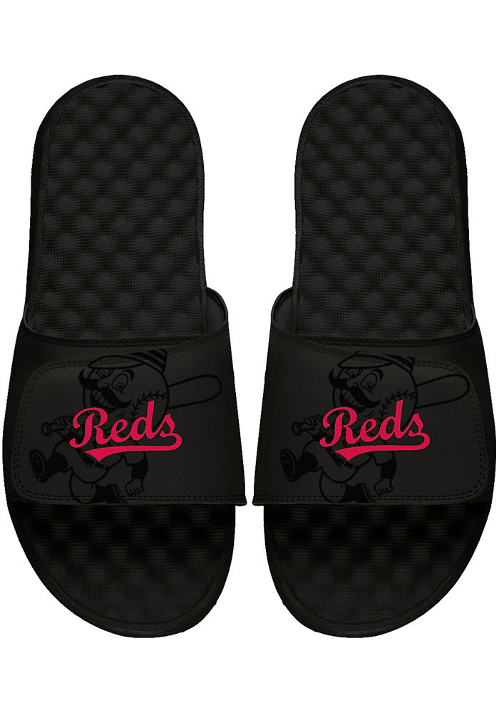 Cincinnati Reds BLACK iSlide Tonal Pop Mens Slides - 10210246