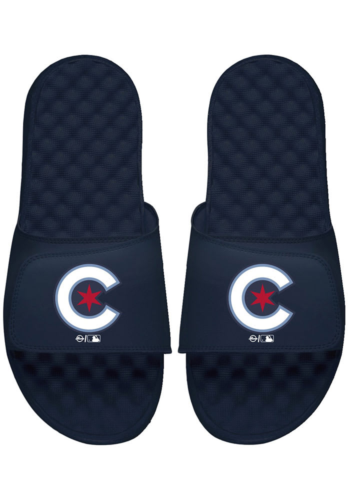Chicago Cubs NAVY City Connect Mens Slides - 10210302