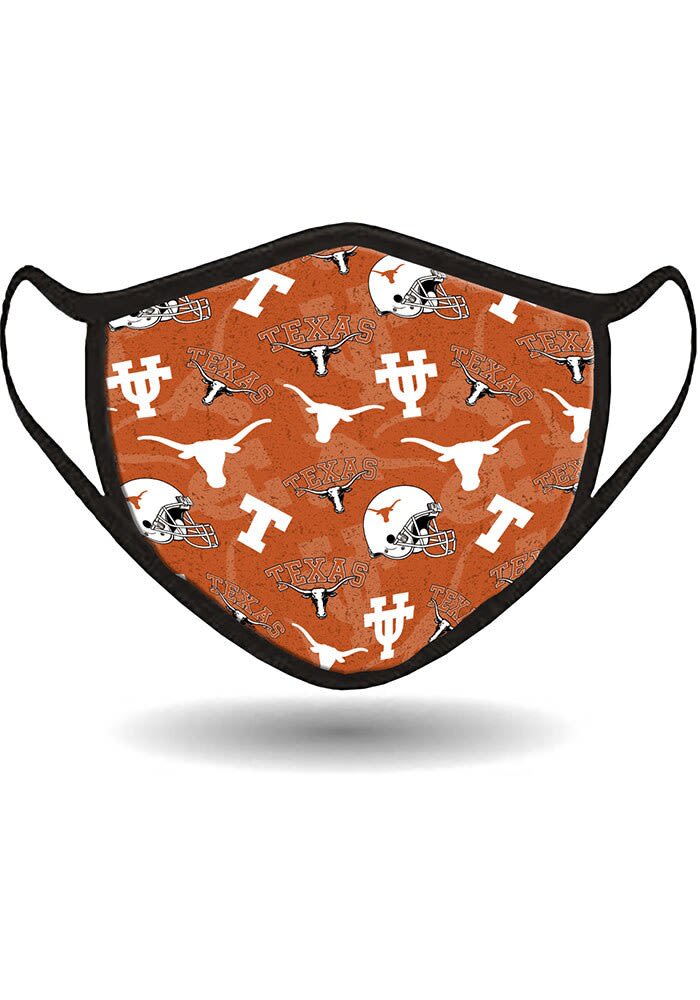 Texas Longhorns BURNTORANGE All Over Print Fan Mask - 10320196