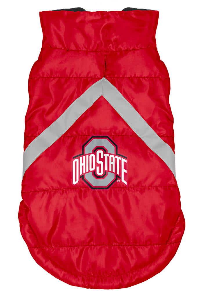 Ohio State Buckeyes Red Puffer Vest Pet T-Shirt - 1040182