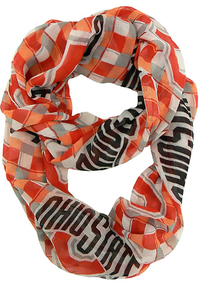 Ohio State Buckeyes Red Plaid Womens Scarf - 10420706