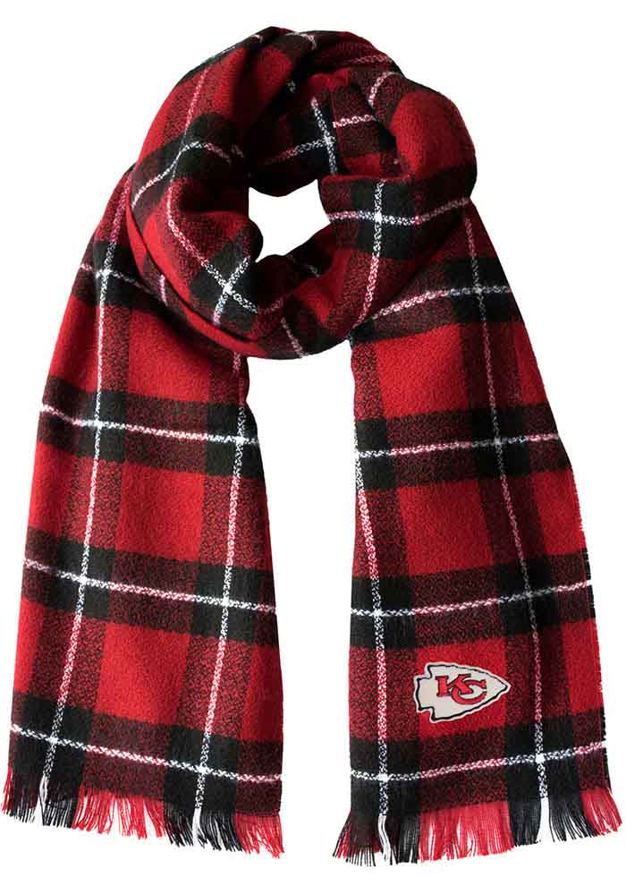 Kansas City Chiefs Red Plaid Womens Scarf - 10420746