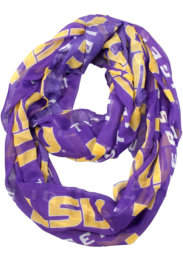 LSU Tigers PURPLE Sheer Infinity Womens Scarf - 10420796