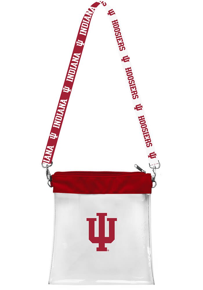 Indiana Hoosiers Red Pattern Strap Clear Tote - 10421469