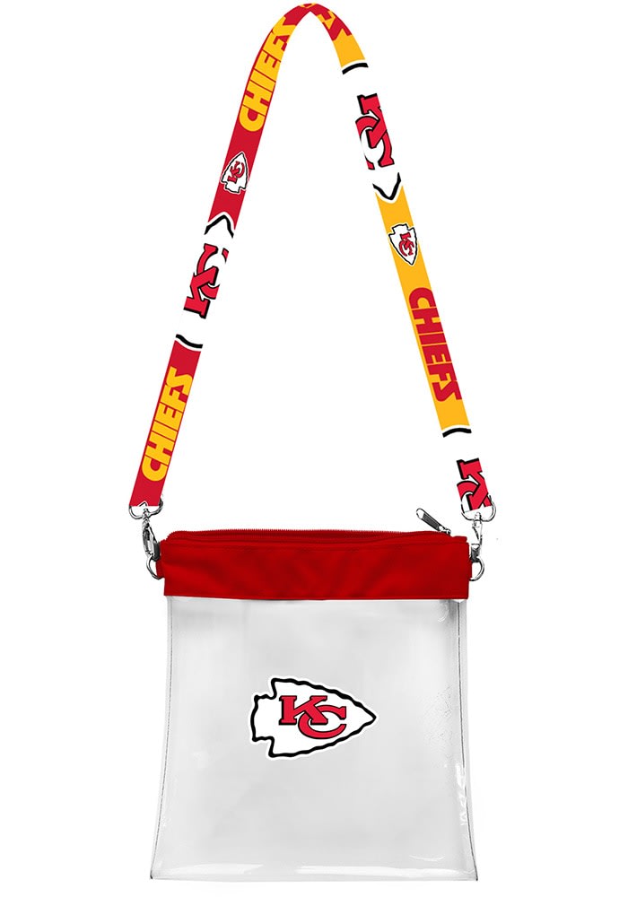 Kansas City Chiefs Red Pattern Strap Clear Tote - 10421493