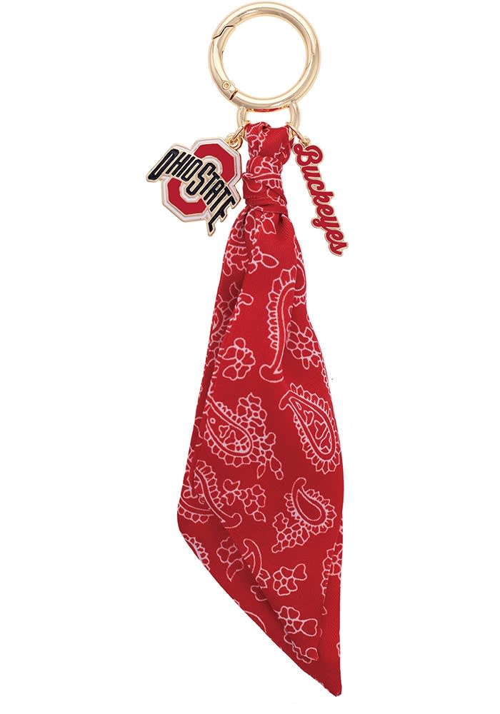 Ohio State Buckeyes SCARLET Logo Bandana Keychain - 106278048
