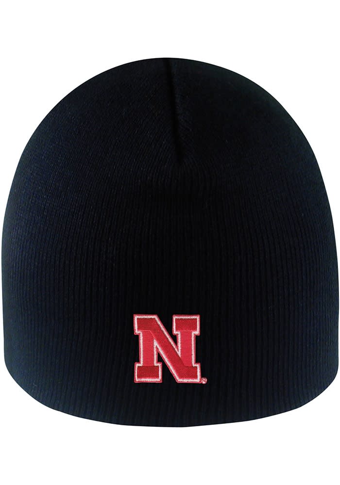 Nebraska Cornhuskers LogoFit BLACK Everest Beanie Mens Knit Hat - 10719966