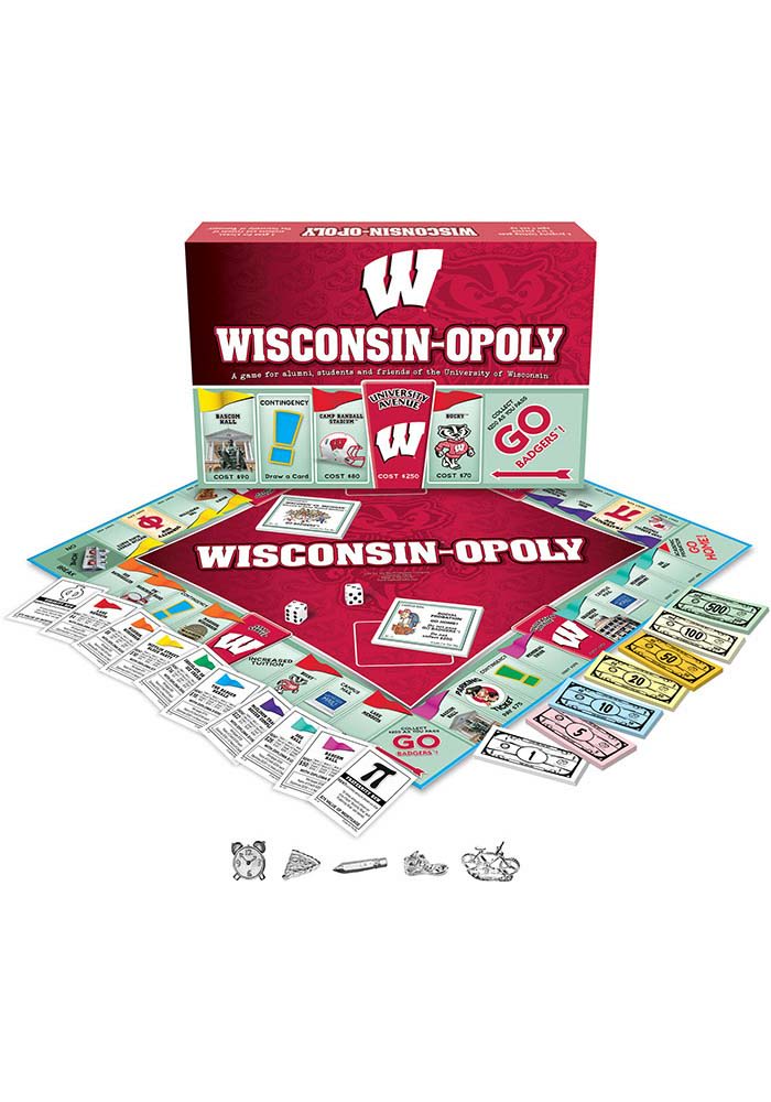 Wisconsin Badgers Toy | Wisconsin Badgers Game Monopoly - Red