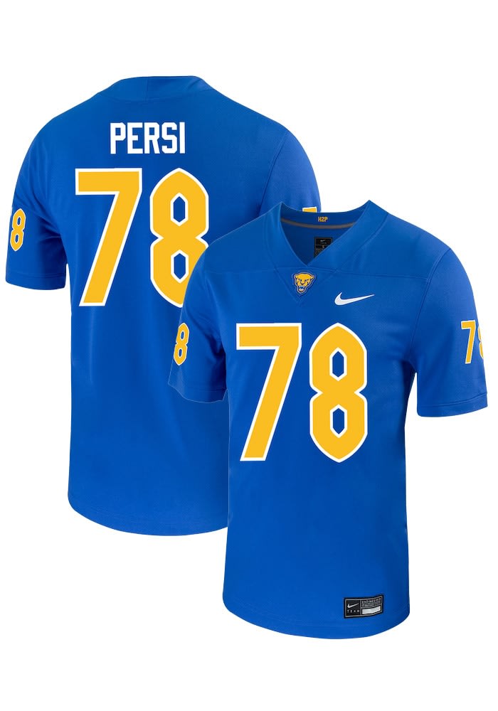 Jeff Persi Pitt Panthers BLUE Football NIL Name And Number Jersey - 1098771