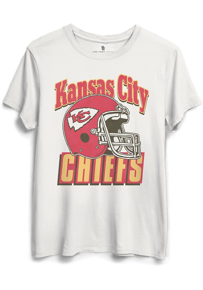 Junk Food Clothing Kansas City Chiefs Womens Girlfriend T-Shirt - White