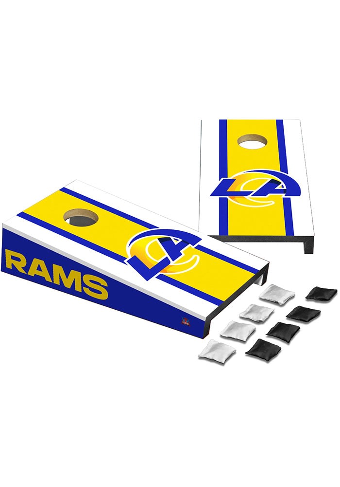 Los Angeles Rams Logo Stripe Desktop Corn Hole - NAVY