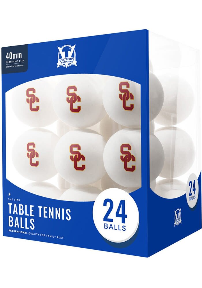 USC Trojans WHITE 24 Count Balls Table Tennis