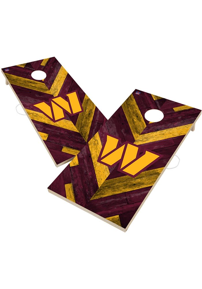 Washington Commanders Solid Wood 2x4 Cornhole Tailgate Game