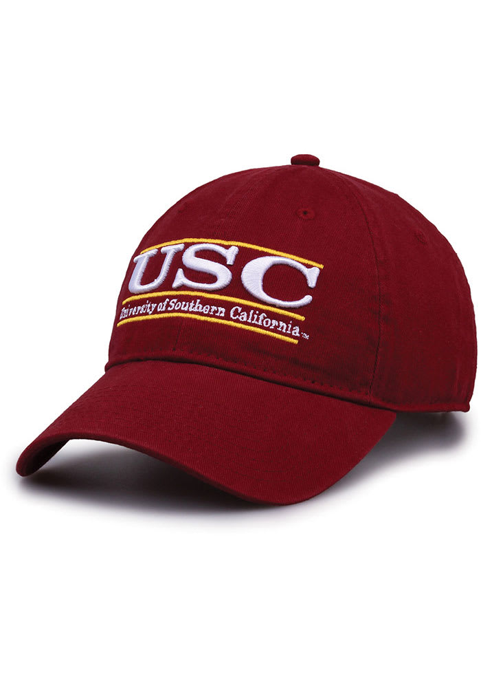 USC Trojans CARDINAL Relaxed Retro Bar Adjustable Hat - 11480344