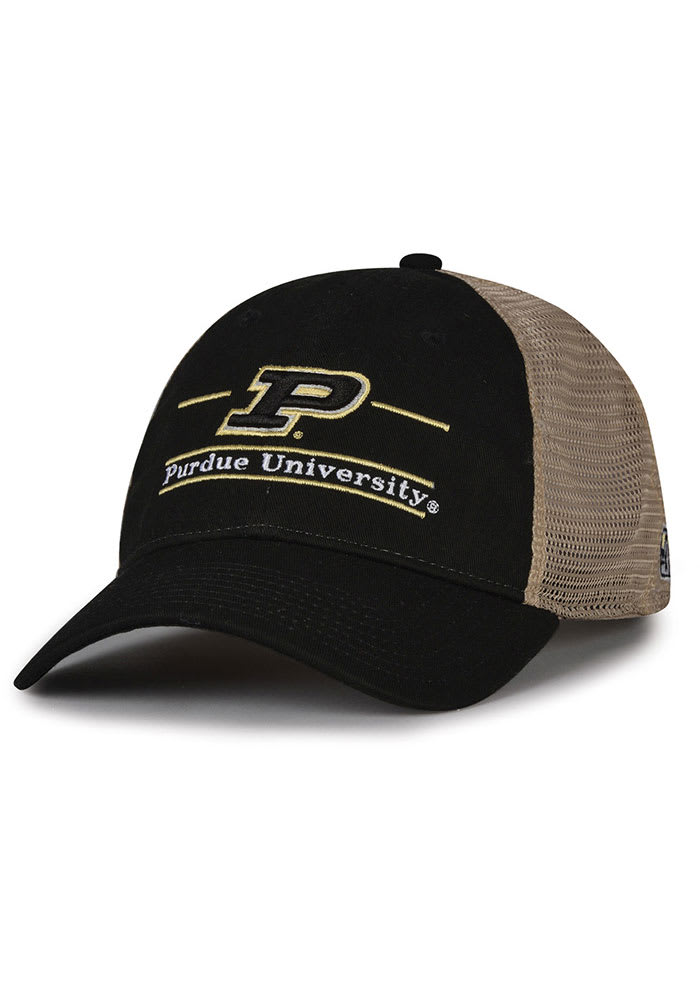 Purdue Boilermakers BLACK Split Bar Trucker Adjustable Hat - 11480500