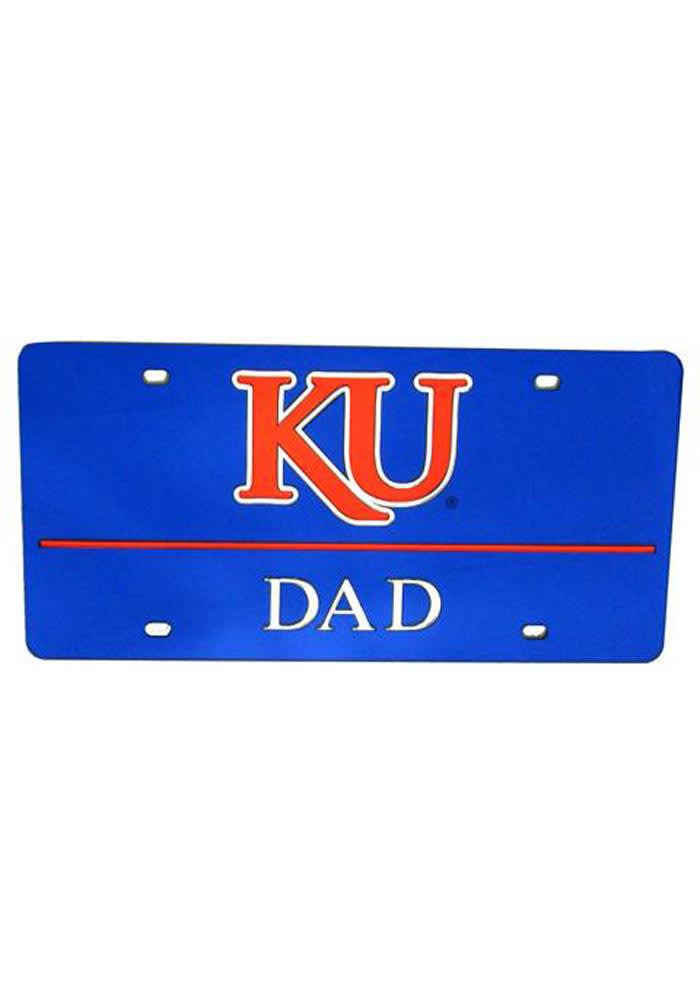 Kansas Jayhawks License Plate- Kansas Jayhawks BLUE Blue Dad Decorative ...
