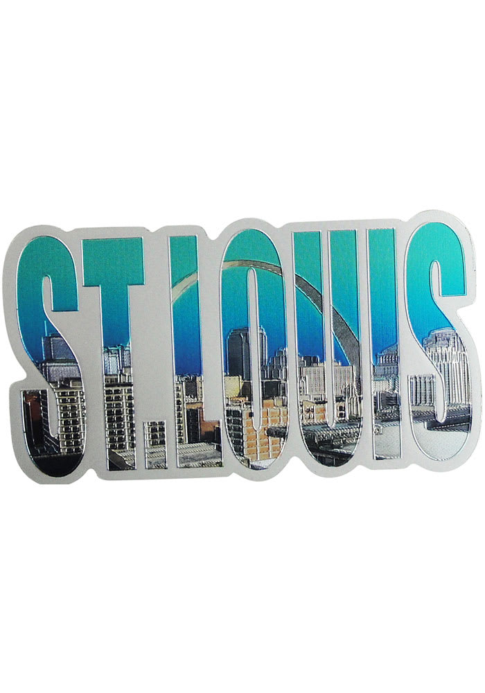 St Louis City Skyline Letters Magnet - BLUE