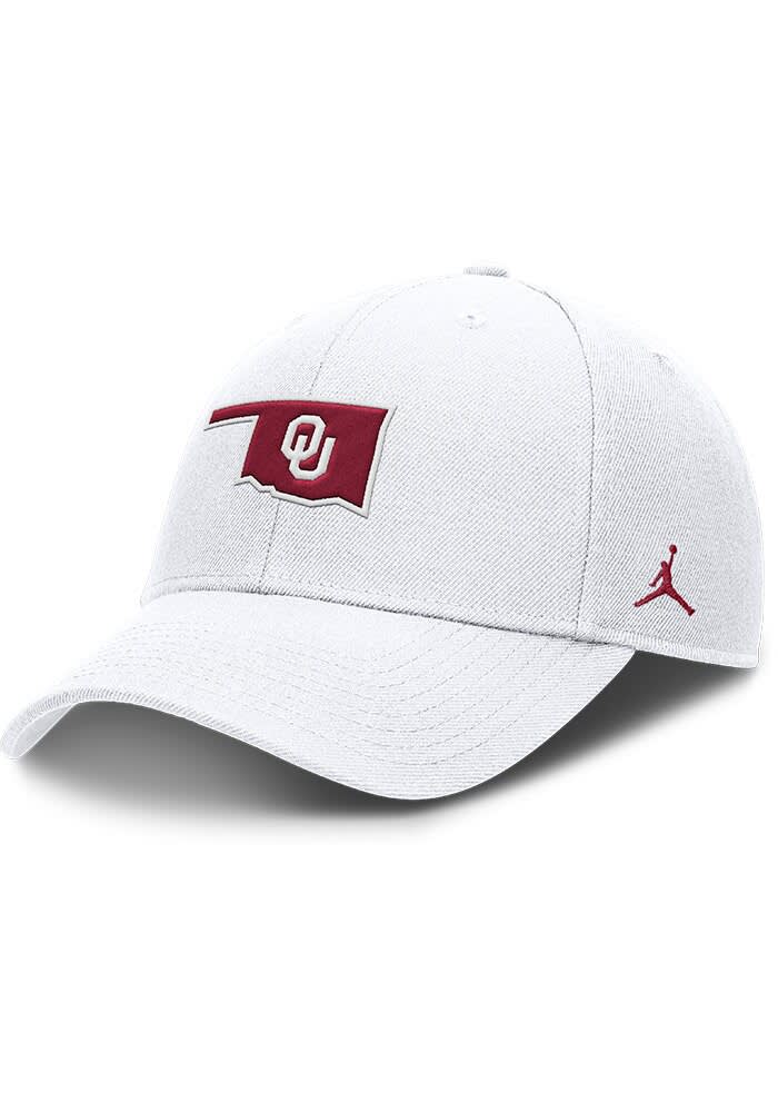 Nike Oklahoma Sooners White Evergreen Dri-Fit Structured Club Cap ...