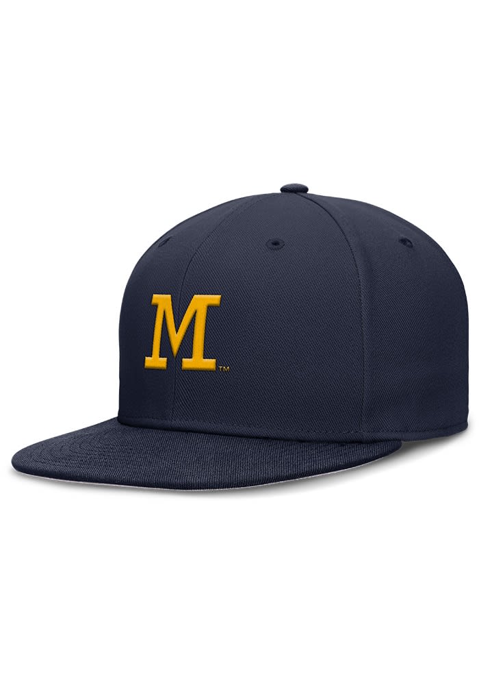 Michigan Wolverines Mens Coaches Sideline Unstructured Fitted BLUE Nike ...