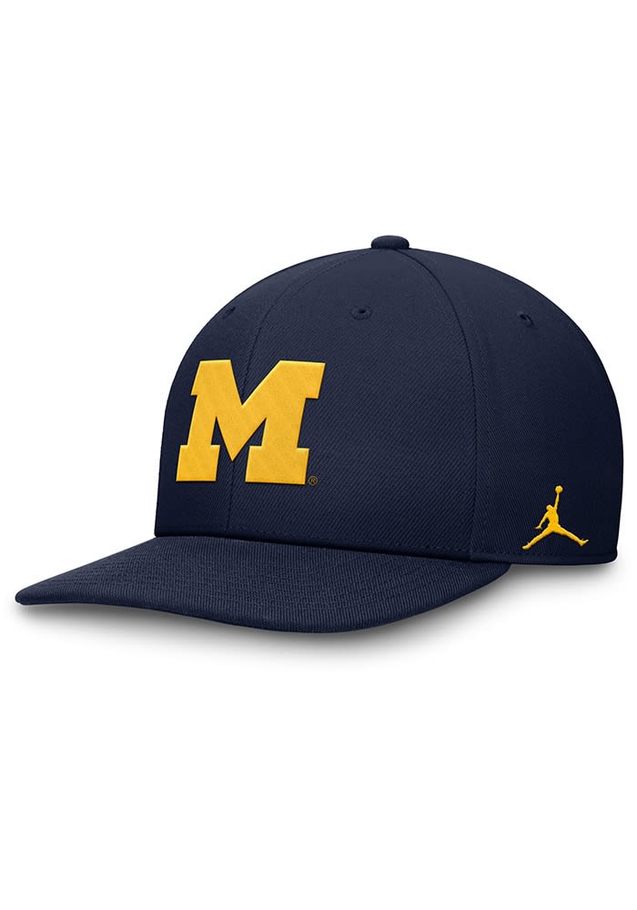 Michigan Wolverines Nike BLUE Pro Flat Brim Snapback Mens Snapback ...