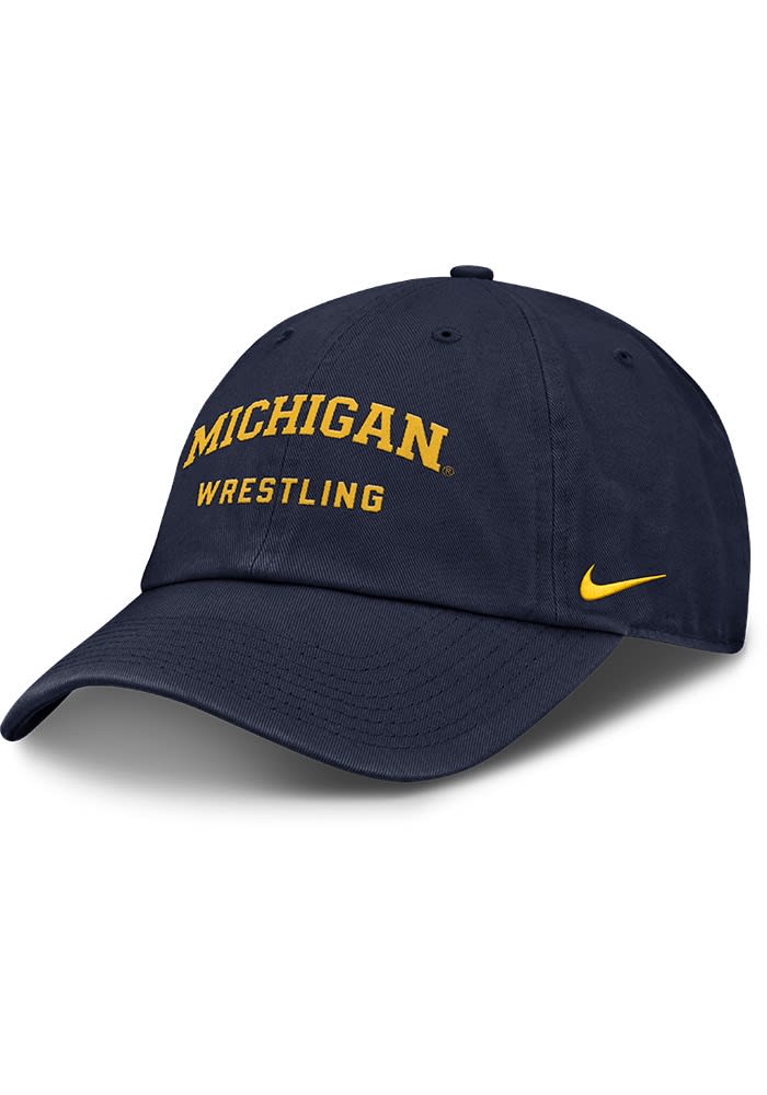 Nike BLUE Michigan Wolverines Club Unstructured Wrestling Adjustable ...