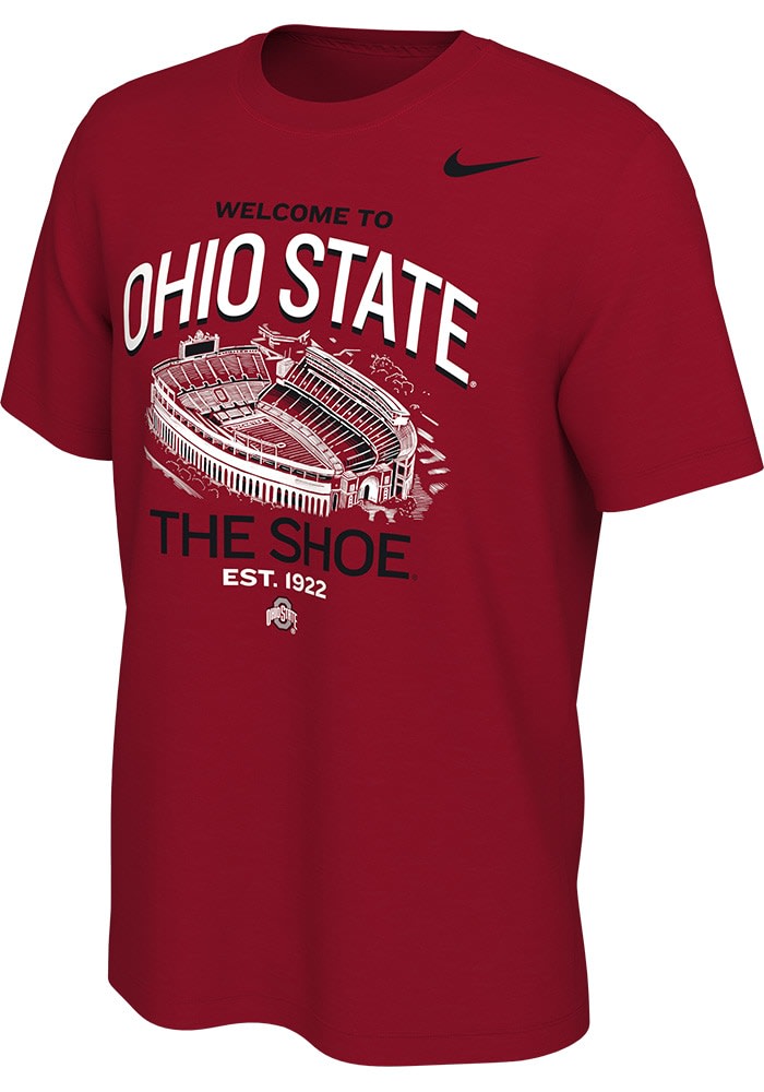 Nike Ohio State Buckeyes Red Stadium Graphic Short Sleeve T Shirt ...