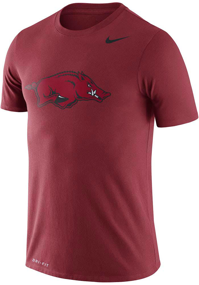 Nike Arkansas Razorbacks Legend Logo Short Sleeve T Shirt - CARDINAL
