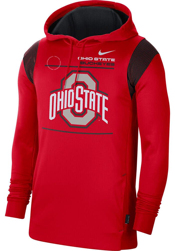 Ohio State Buckeyes Mens Nike Red Sideline Therma Hood - 12555342