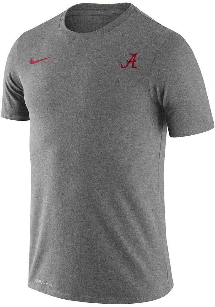 Nike Alabama Crimson Tide CARBONHEATHER Legend Small Logo Short Sleeve ...